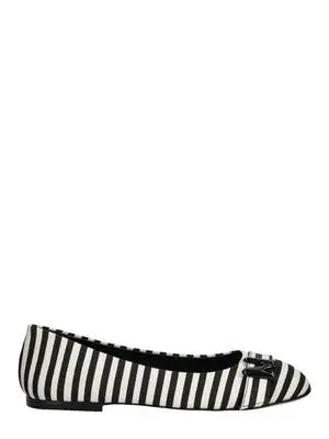 MSGM Striped Flat Shoes - Black