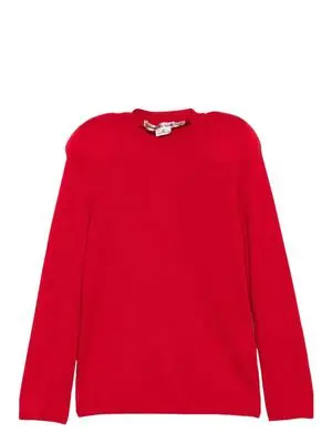 Comme Des Garçons Long Sleeve Sweater - Red