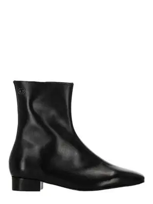 CAREL Leather Zip Boots - Black