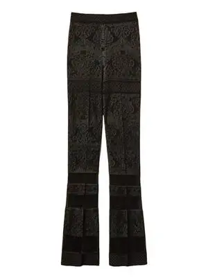 TWINSET Damask-pattern Flared Trousers - Black