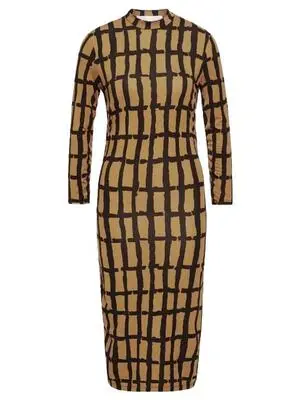 PROENZA SCHOULER Proenza Schouler Grid-Print Midi Dress