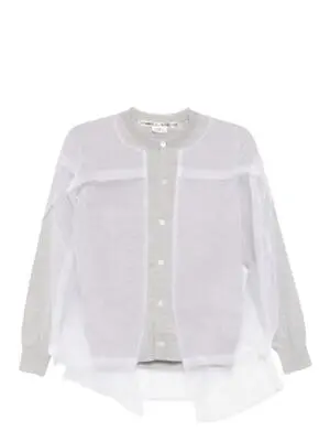 Comme Des Garçons Layered Wool Cardigan - Grey