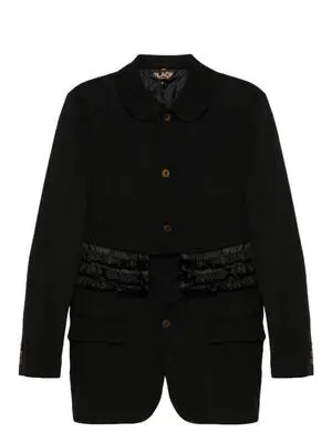 Comme Des Garçons Ruffle Shirt Jacket - Black