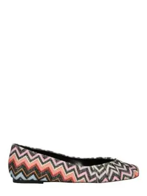 Missoni Zigzag-patterned Ballerinas - Black