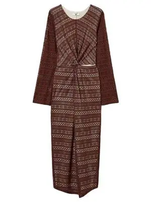 TWINSET Knitted Midi Dress - Brown