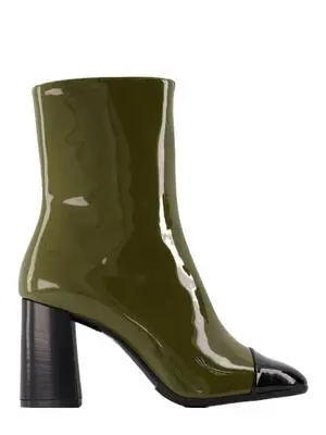 CAREL Carel Paris Patent Leather High-Heel Ankle Boots