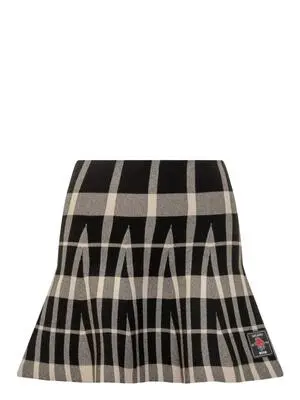 MSGM MSGM Logo Patch Flared Skirt