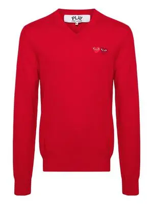 PLAY COMME DES GARCON Heart-Patch Wool Jumper