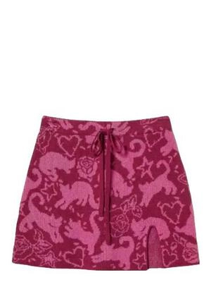 TWINSET Jacquard Mini Skirt - Red