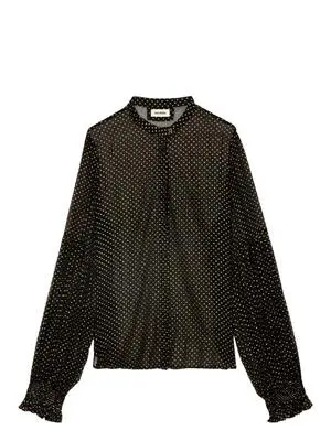 Zadig&Voltaire Tandy Ruffled Silk Blouse - Black