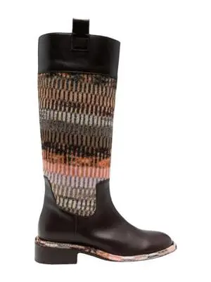 Missoni Striped Boots - Black