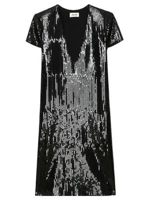 Zadig&Voltaire Rashu Sequined Mini Dress - Black