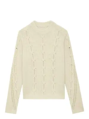 Zadig&Voltaire Morley Cable-knit Jumper - Vanille