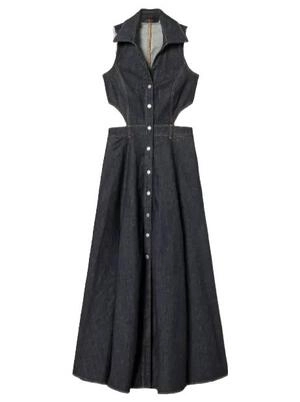 TWINSET Cut-out Denim Dress - Black