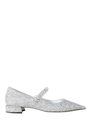 JIMMY CHOO Bing Crystal-embellished Pointed Pumps - White