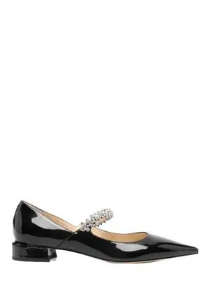 JIMMY CHOO Jimmy Choo Bing Crystal-Embellished Flat Pumps