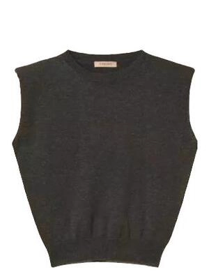 TWINSET Twinset Padded-Shoulder Sleeveless Waistcoat Black