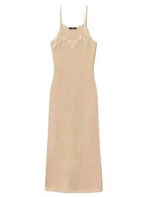 TWINSET Floral-appliqué Dress - Nude