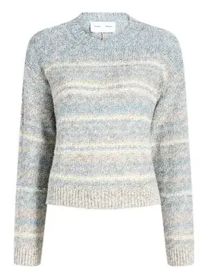 Proenza Schouler Ivara Striped Crew-neck Sweater - White