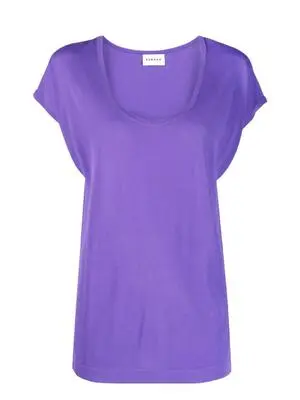 P.a.r.o.s.h P.A.R.O.S.H. Knitted Short-Sleeve Top Purple