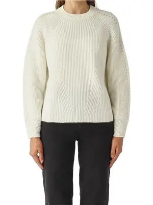 TWINSET Textured Crew Neck Sweater - Nude