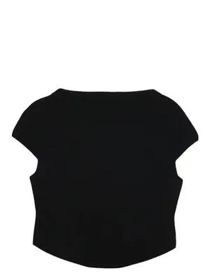 Cult Gaia Virginiana Cap-sleeve T-shirt - Black