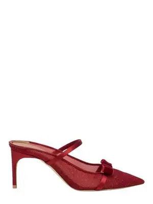 MALONE SOULIERS Aurora Heeled Mules - Red