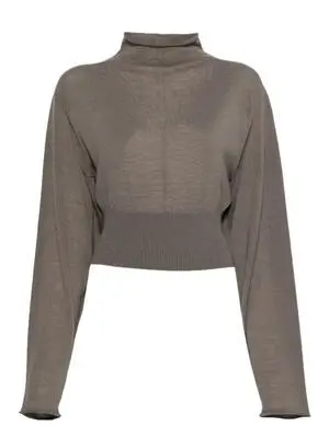 Rick Owens Con High-neck Top - Gray