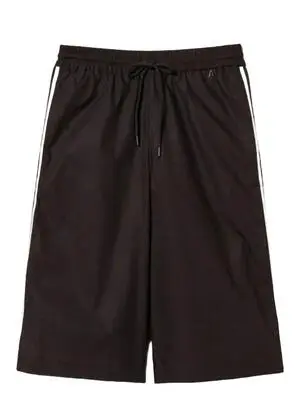 TWINSET Stripe-detail Poplin Shorts - Black