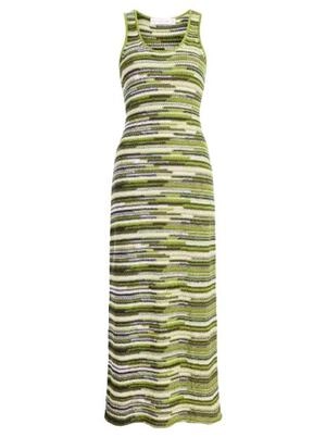 Proenza Schouler Zinah Striped Knit Dress - Green