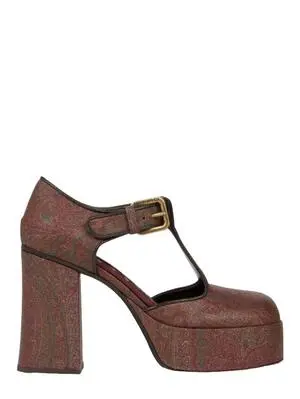 Etro Paisley Mary Jane Sandals - Red