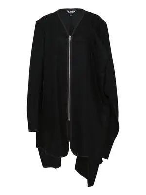 Comme Des Garçons Zip-up Patchwork Cape - Black