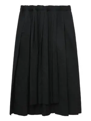 Comme Des Garçons Pleated Midi Skirt - Black