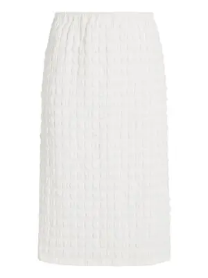 Proenza Schouler Lori Textured Midi Skirt - White