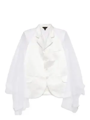 Comme Des Garçons Long Sleeve Blazer - White