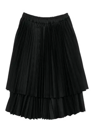 Comme Des Garçons Pleated Midi Skirt - Black