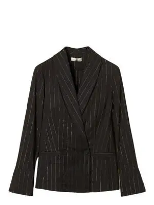 TWINSET Pinstriped Blazer - Black