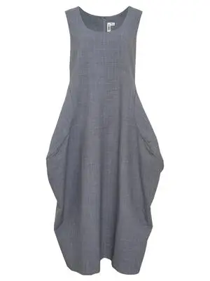 Comme Des Garçons Pinstripe Flared Dress - Gray
