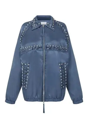 P.a.r.o.s.h Nashville Studded Bomber Jacket - Blue