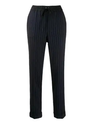 P.A.R.O.S.H P.A.R.O.S.H. Pinstriped Tailored Trousers With Rolled Cuffs