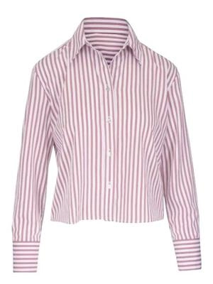 VINCE Vince Striped Cropped Shirt