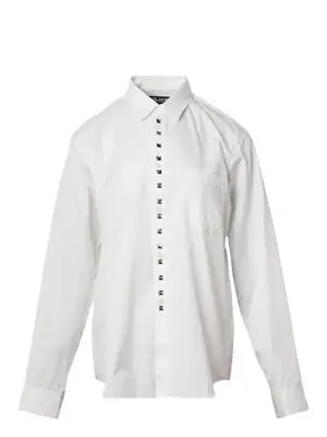 Comme Des Garçons Stud Long-sleeve Shirt - White