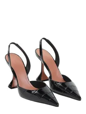 Amina Muaddi Pointed-toe Ankle-wrap Mules - Black