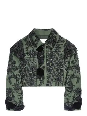 DRIES VAN NOTEN Dries Van Noten Sequin-Embroidered Cotton Jacket