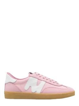 MSGM Calf Leather Logo Sneakers - Pink