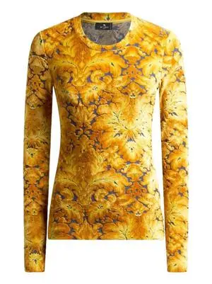 Etro Chenille Jacquard Top - Brown