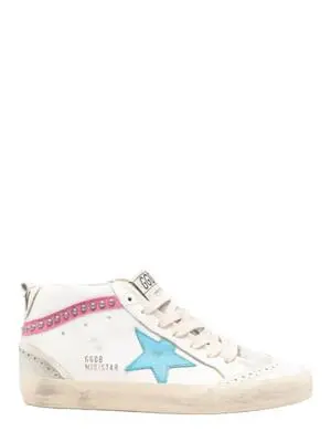GOLDEN GOOSE Mid Star Leather Sneakers - Nude