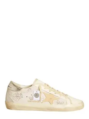 GOLDEN GOOSE Super-star Sneakers With Swarovski Crystals - Nude