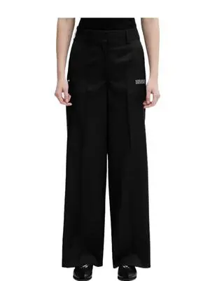 Off-White Wide-leg Trousers - Black
