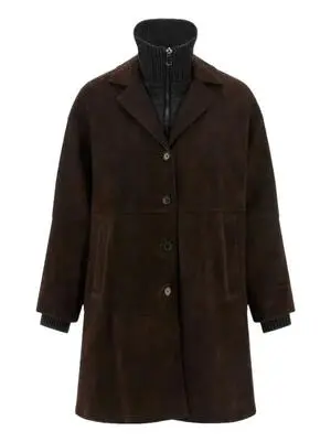 P.a.r.o.s.h P.A.R.O.S.H. Monet Suede Coat Black